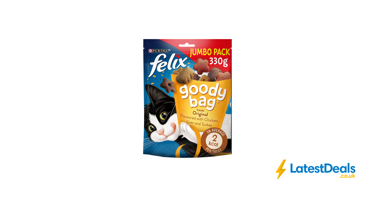 FELIX Goody Bag Chicken, Liver, Turkey Cat Treats 330g (5 Pack), £23.10 ...