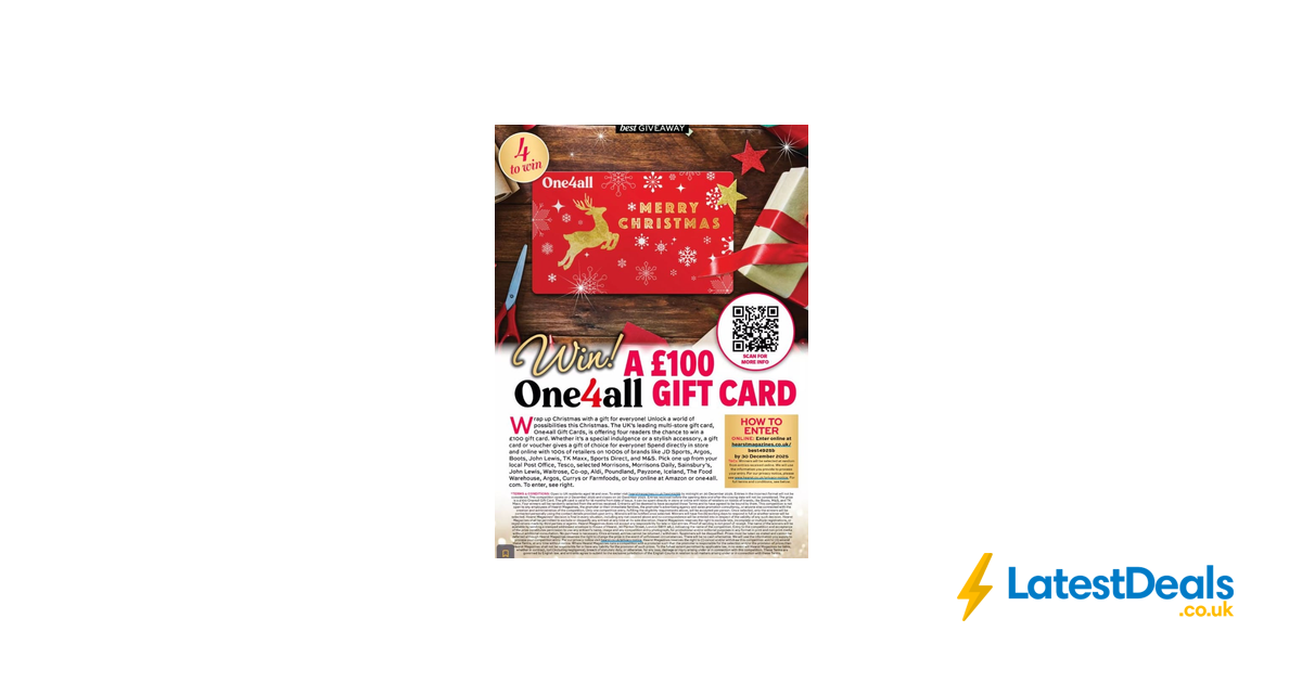 Win a £100 One4All Gift Card [Best 49]