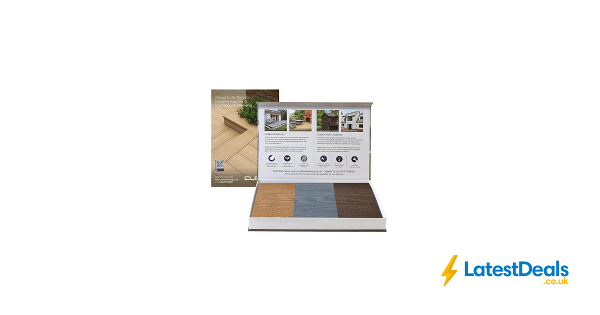 Free Cladco Premium Nordeck Capstock PVC Decking Sample Pack