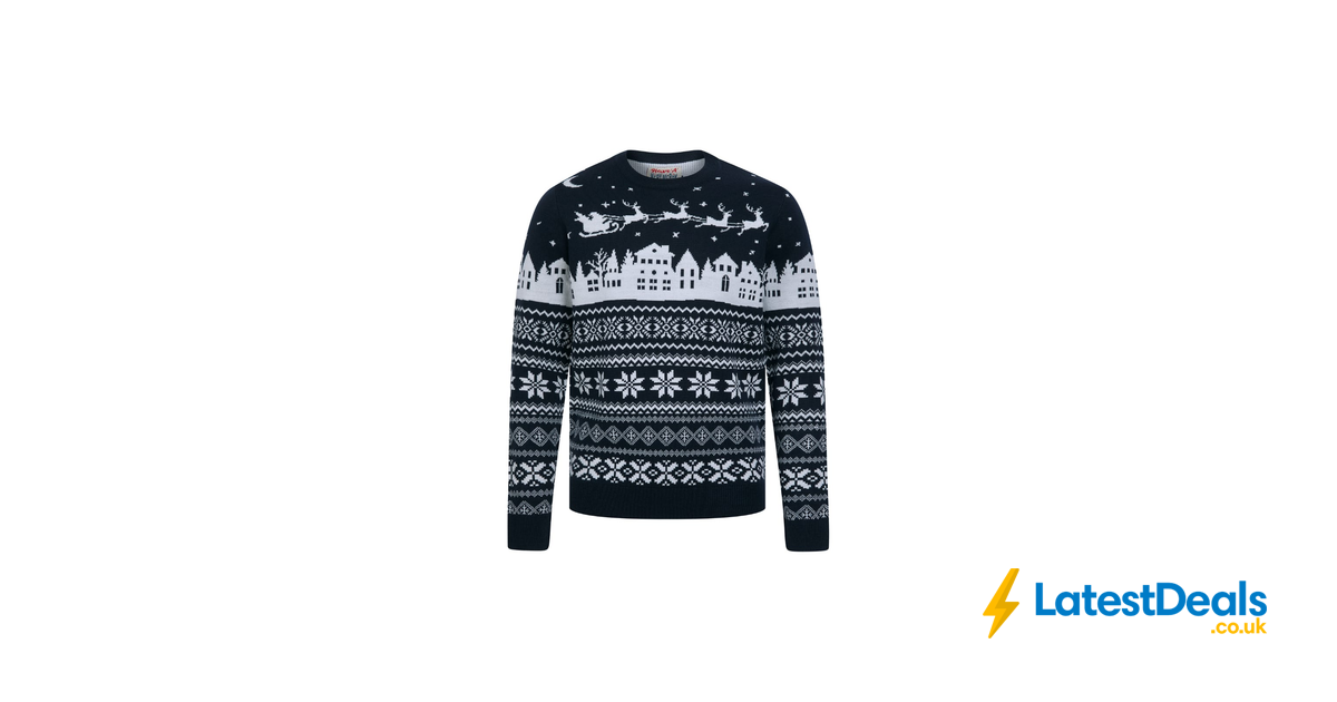 Mens Fly Knitted Christmas Jumper £14.99 with Code (2 Colours to Choose ...