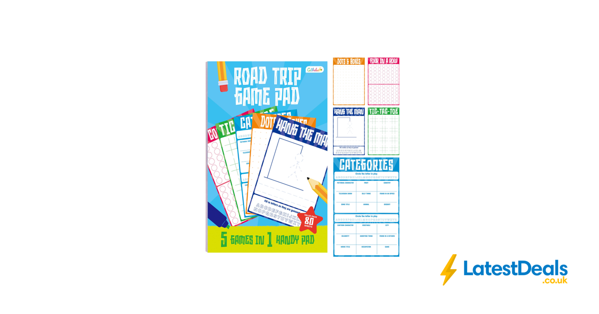 Road Trip Activity Pad: 80 Sheets, 5 Games, 6 X 9, £2.99 at Amazon