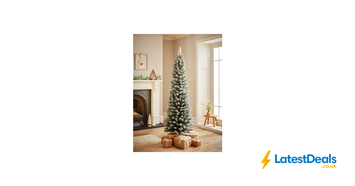 6ft Unlit Slim Snowy Christmas Tree, £15 at ASDA