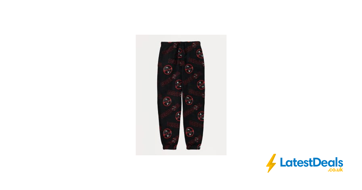 Marvel Deadpool Black Fleece Lounge Pants, £7 at ASDA