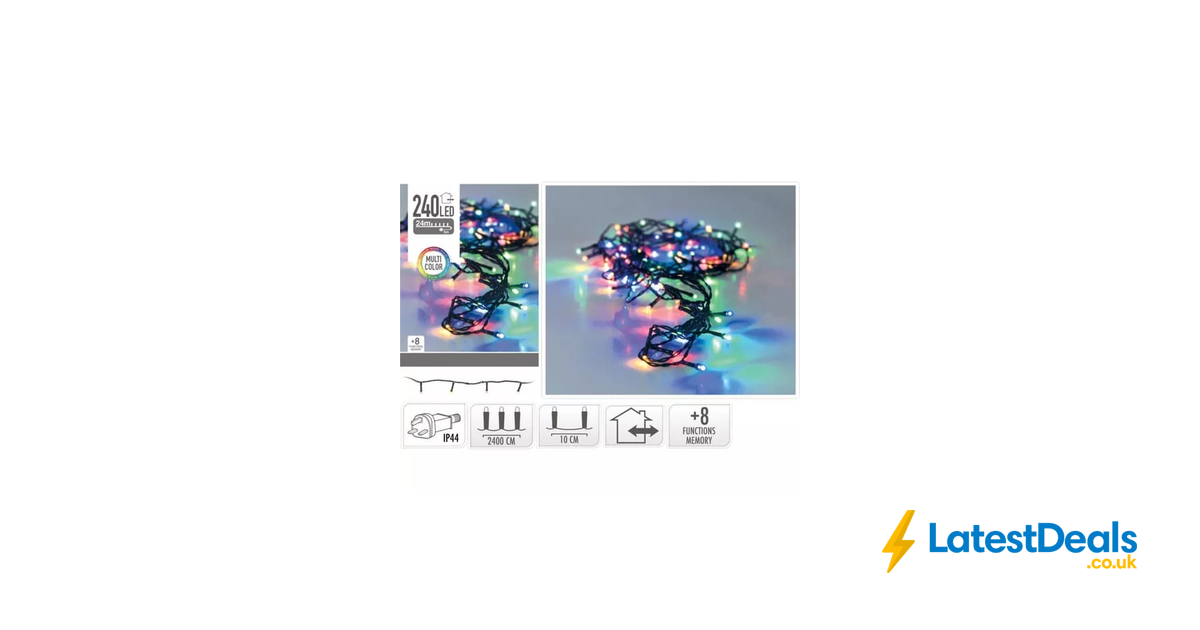 Currys UFP AX8910510 LED String Lights - Multicolour, 24 M, £3.97 at Currys