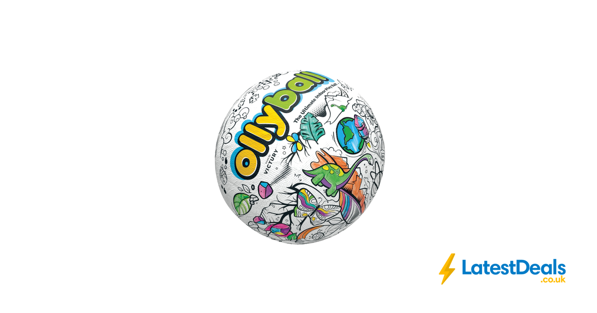 Ollyball Indoor/Outdoor Play Ball for Kids, Colourable, £5 at Amazon