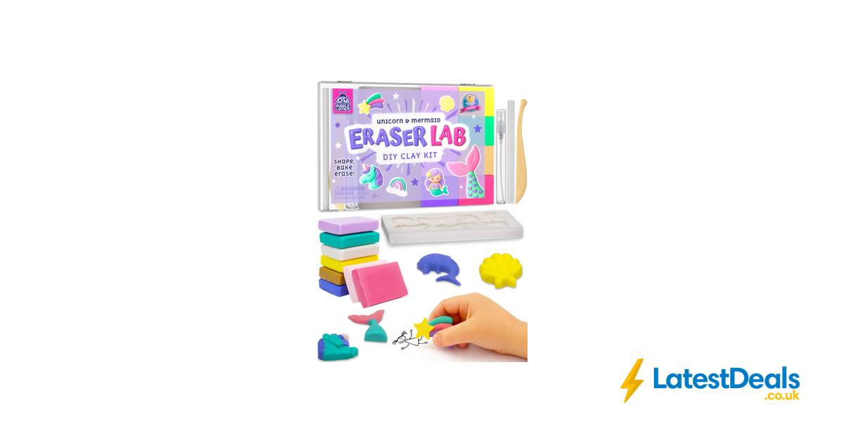 DIY Clay Eraser Kit for Kids - Mermaid & Unicorn Design, £9.99 at Amazon
