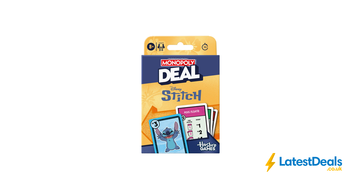 Disney Stitch Monopoly Deal Card Game, £3.60 at Amazon