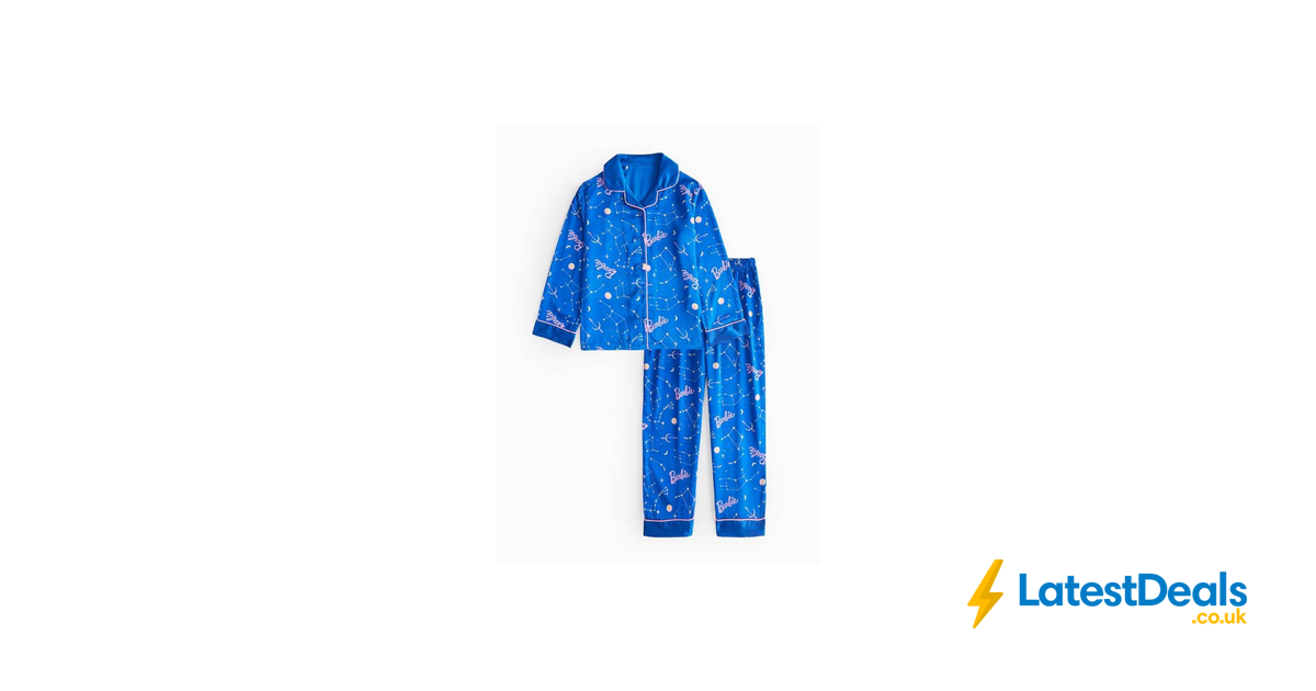 Barbie Blue Satin Printed Traditional Pyjamas 8-9 Years, £8 at Sainsbury's