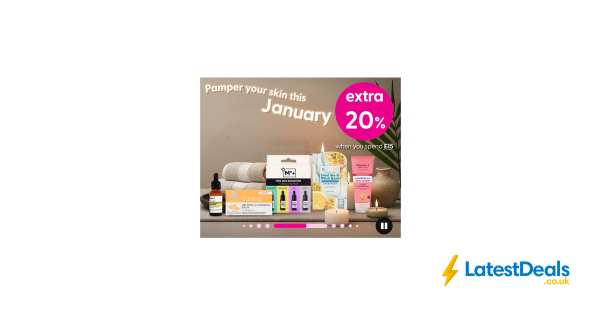 Save 20% When You Spend £15 on Selected Skincare at Superdrug