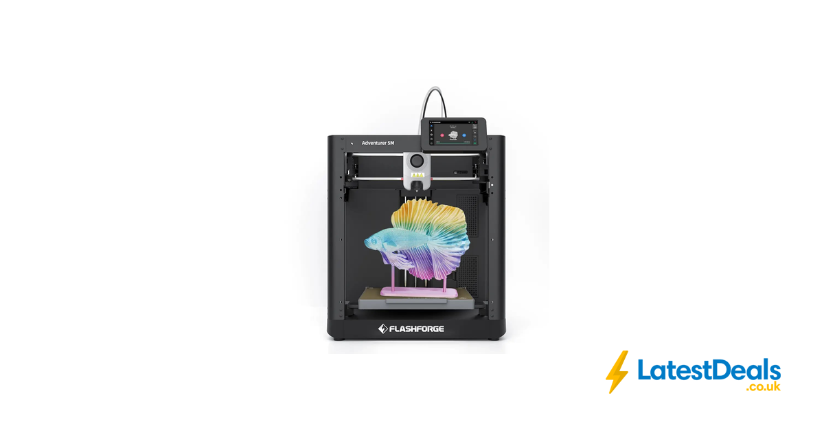 FLASHFORGE Adventurer 5M 3D Printer, 600mm/s, 280C Extruder, £199 at Joybuy