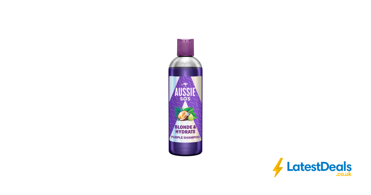 Aussie SOS Blonde and Hydrate Purple Shampoo 300ml, £3.64 at Amazon