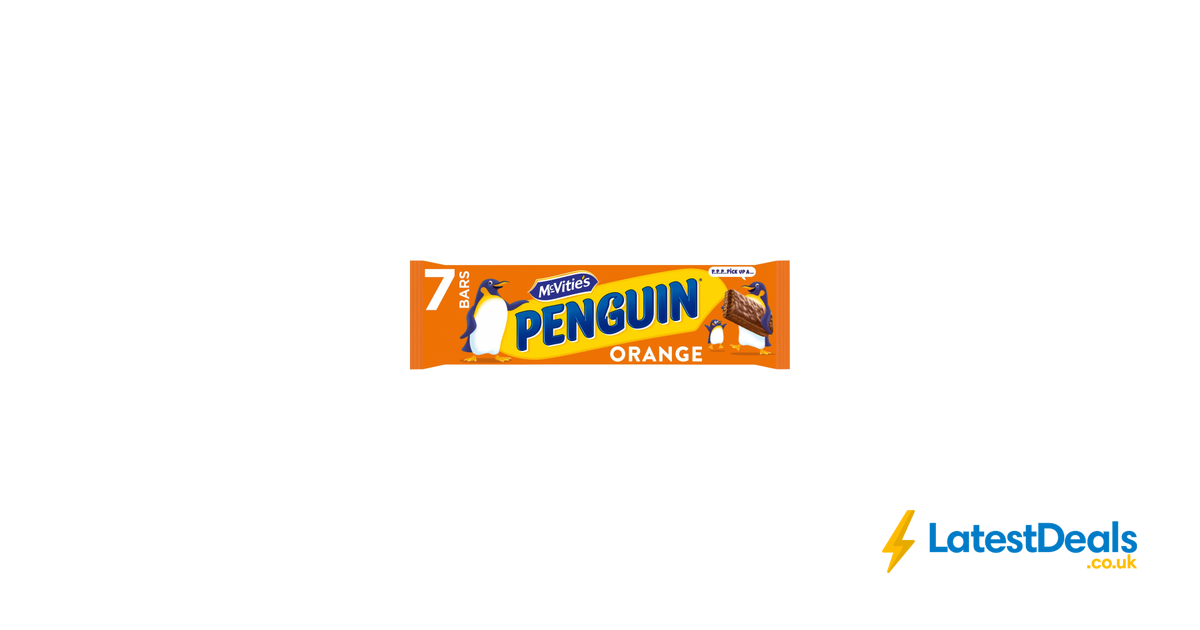 McVitie's Penguin Orange Biscuit Bars, 7 Pack, £1 at Amazon