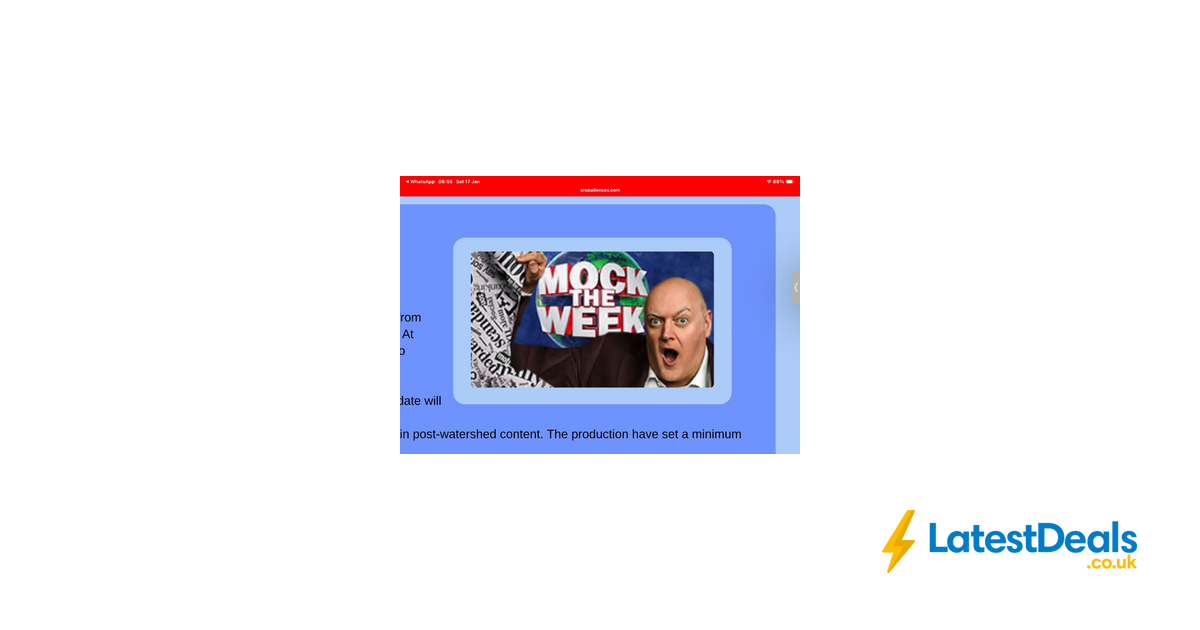 MOCK the WEEK - Free Audience Tickets