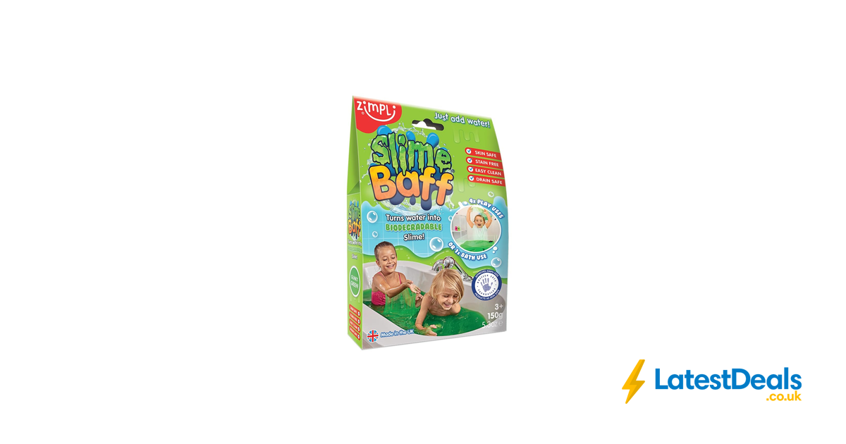 ZIMPLI Slime Baff Green, Water to Slime Bath Toy, £4.28 at Amazon