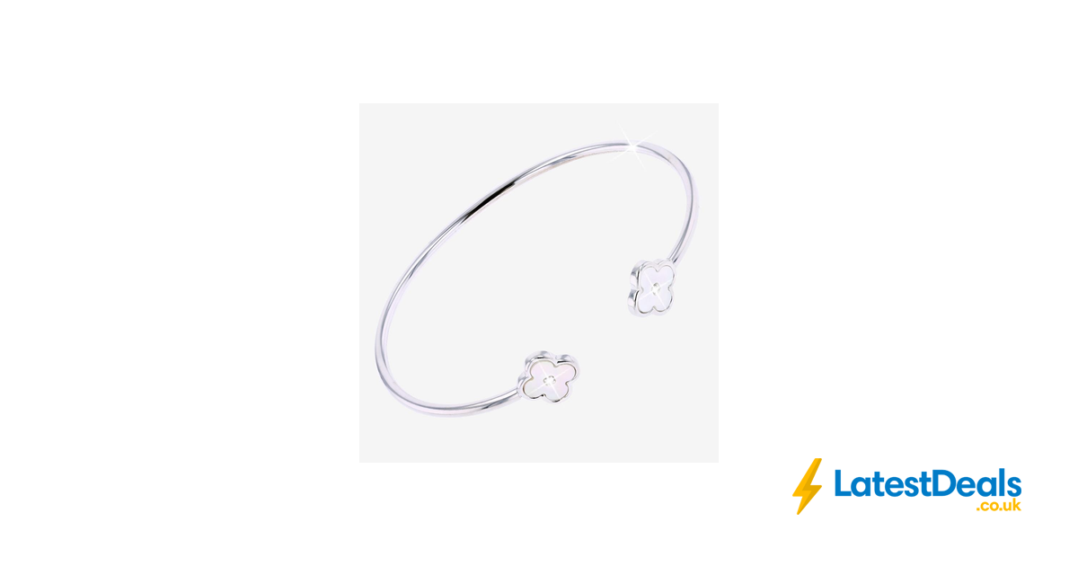 Silver Real Diamond Lab-Grown 4 Leaf Clover Bangle, £69 at Warren James