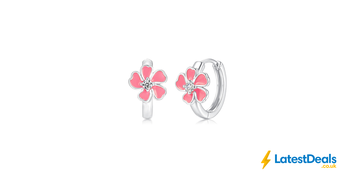 Kamise 925 Sterling Silver Rose Flower Hoop Earrings for Girls, £6.50 ...
