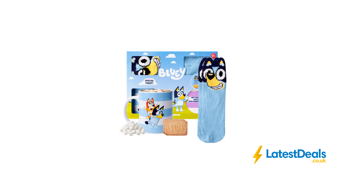 Bluey Hot Chocolate Gift Set for Kids, £7.50 at Amazon