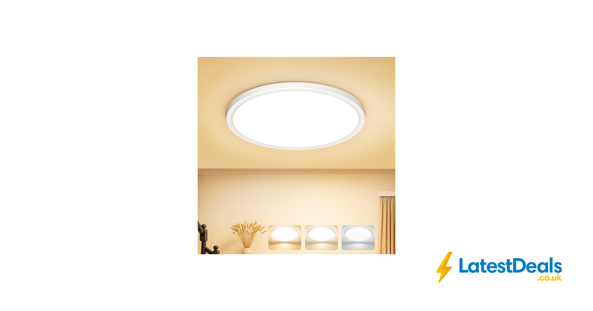 ONEWEST LED Ceiling Light, Adjustable Color, Waterproof, 1500LM, 18CM ...