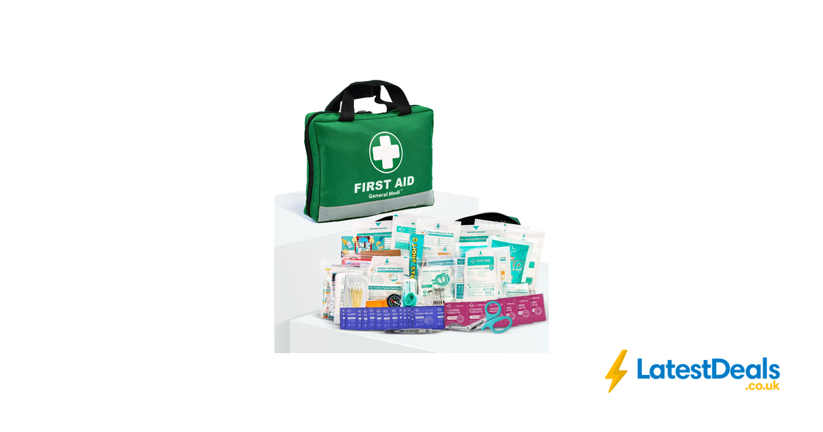 210-Piece First Aid Kit with Ice Pack and Emergency Blanket, £13.99 at ...