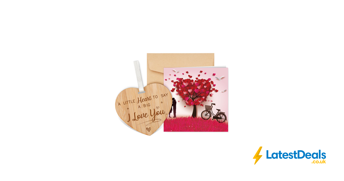 Welsky Valentines Anniversary Card with Wooden Heart Plaque for Couples ...