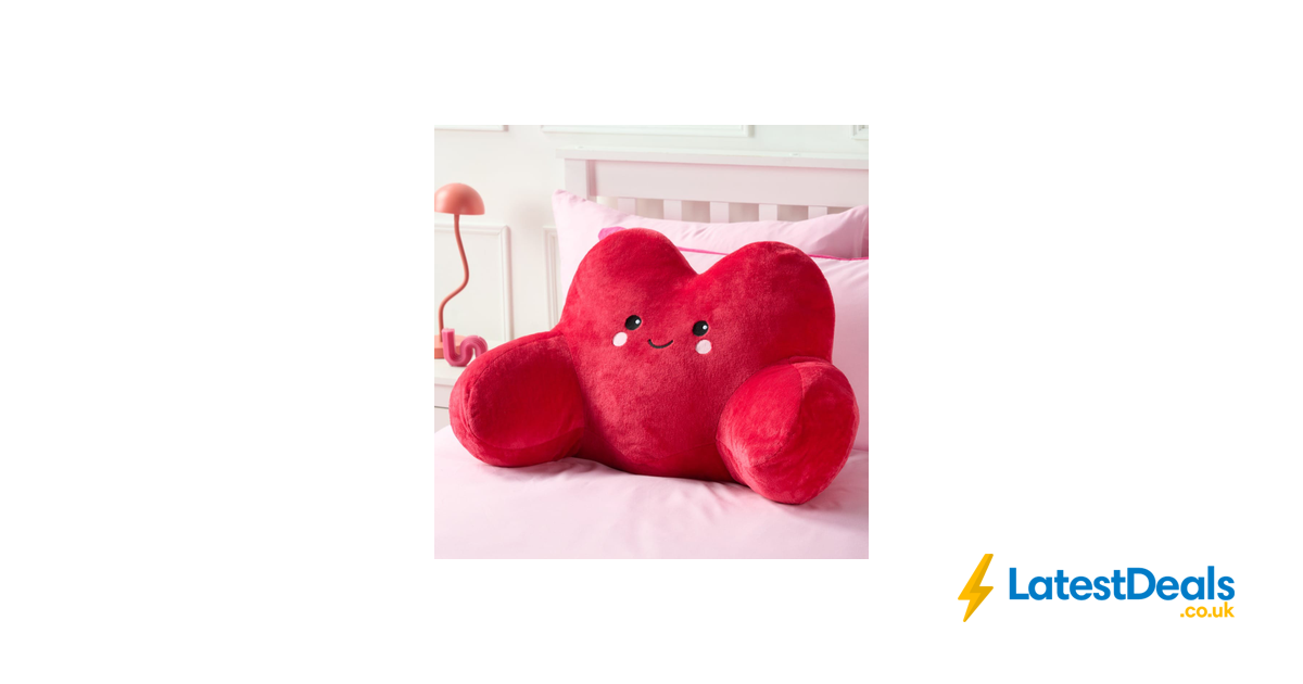 OHS Harper Heart Cuddle Cushion - Red, £10 at OnlineHomeShop