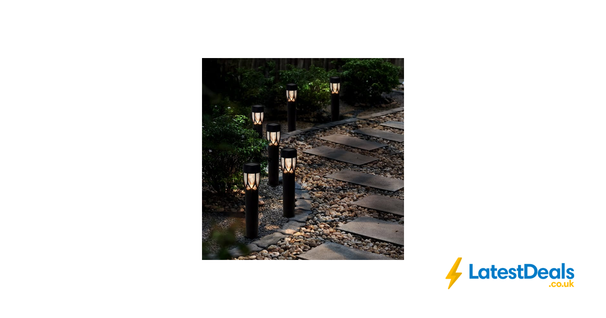 Firefly 6 Pack Bollard Stake Solar Light, £7.99 at Home Bargains