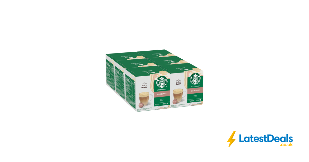 STARBUCKS Caff Latte Pods by NESCAF Dolce Gusto, 72 Count, £21 at Amazon