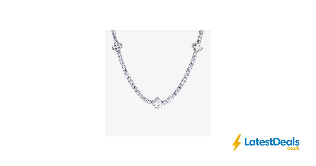 Mother of Pearl 4 Leaf Clover Tennis Necklace, £59 at Warren James