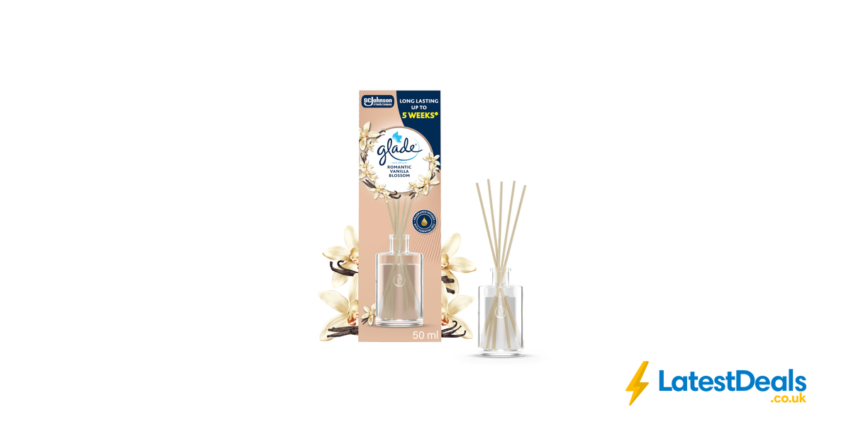 Glade 50ml Vanilla Blossom Reed Diffuser with Essential Oils, £3.50 at ...