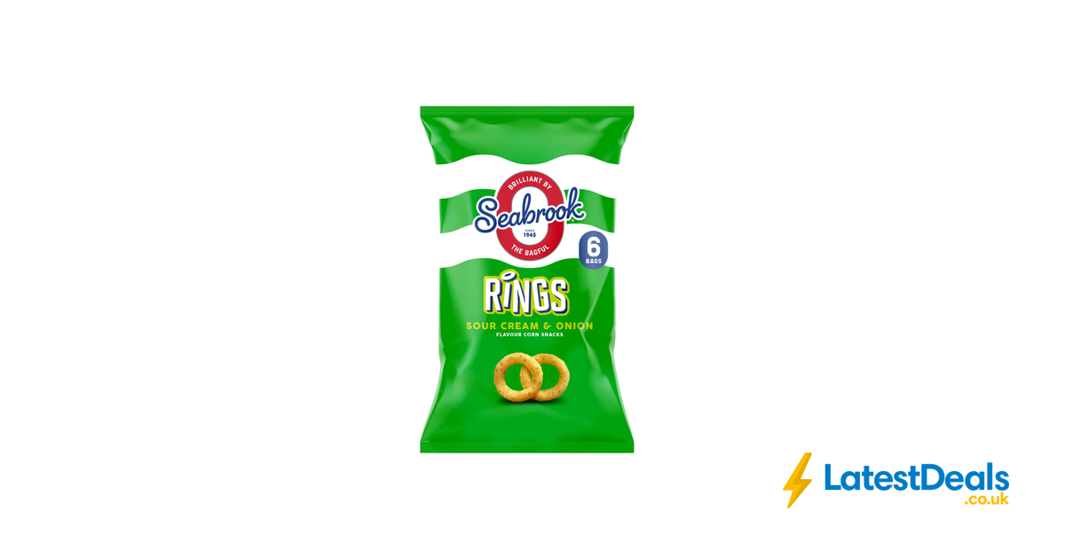 Seabrook Corn Rings 6pk Sour Cream & Onion, £0.67 at B&M