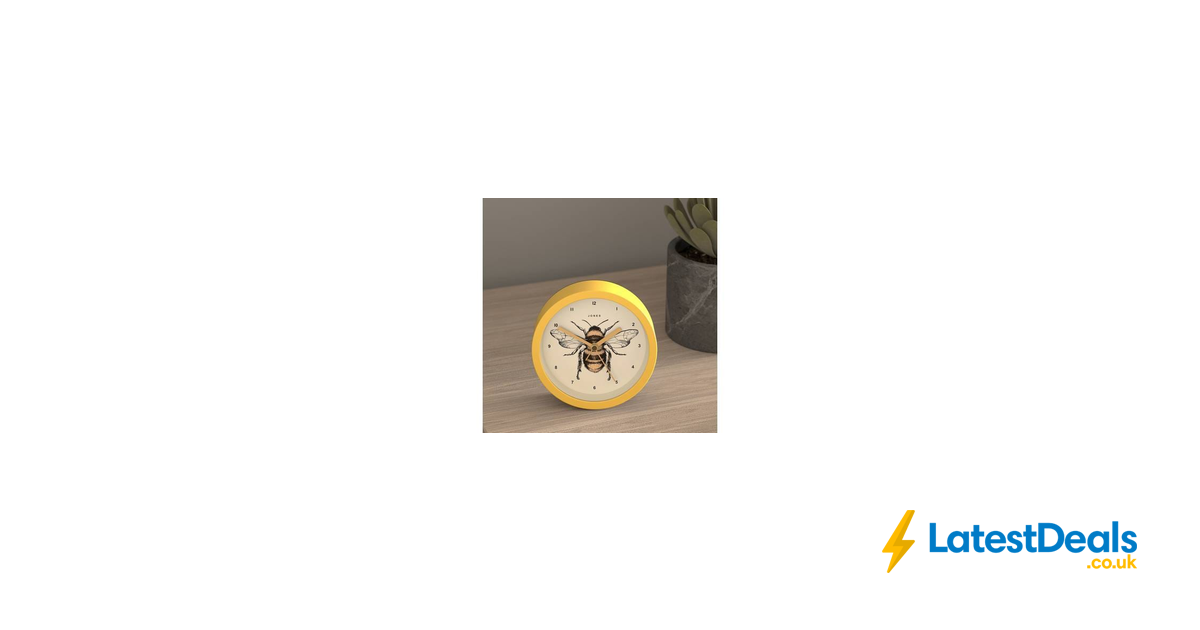 Jones Clocks Analogue Eclipse Bee Alarm Clock - Yellow, £8.04 at Argos