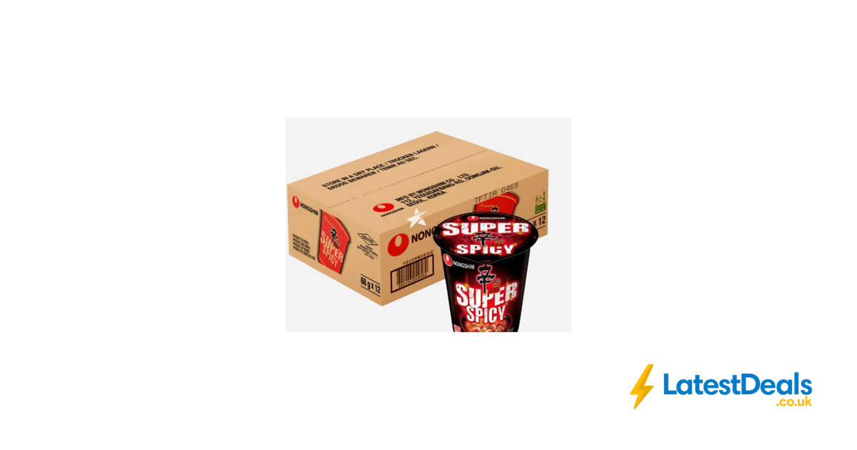 Nongshim Shin Red Ramyun Super Spicy Cup 12 X 68g Cups, £5.99 at ...