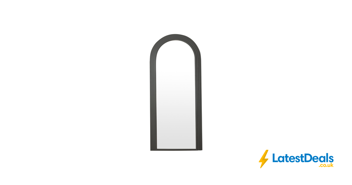 Evie Ridged Arch Lean to Mirror Charcoal, £79.99 at Homebase